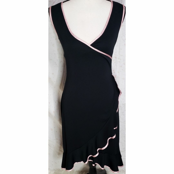 Vintage | Dresses | Vintage Y2k Dress Black Pink Ruffle 200s Taboo ...
